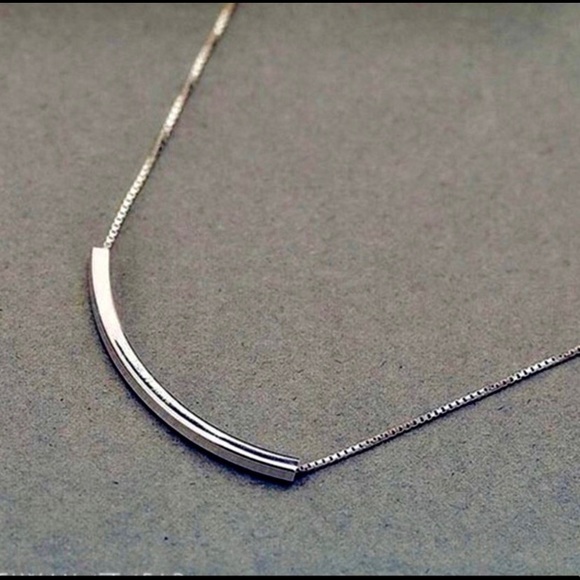 Jewelry | 925 Sterling Silver Bar Chain Necklace | Poshmark